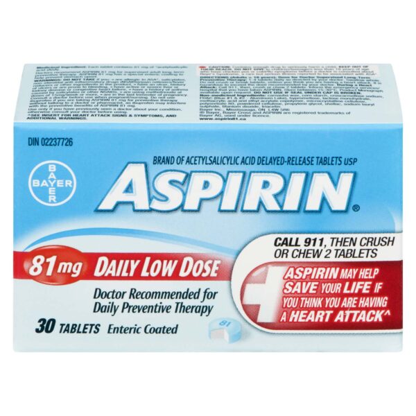 Aspirin – Enteric Coated (Acetylsalicylic Acid) | PharmaServe